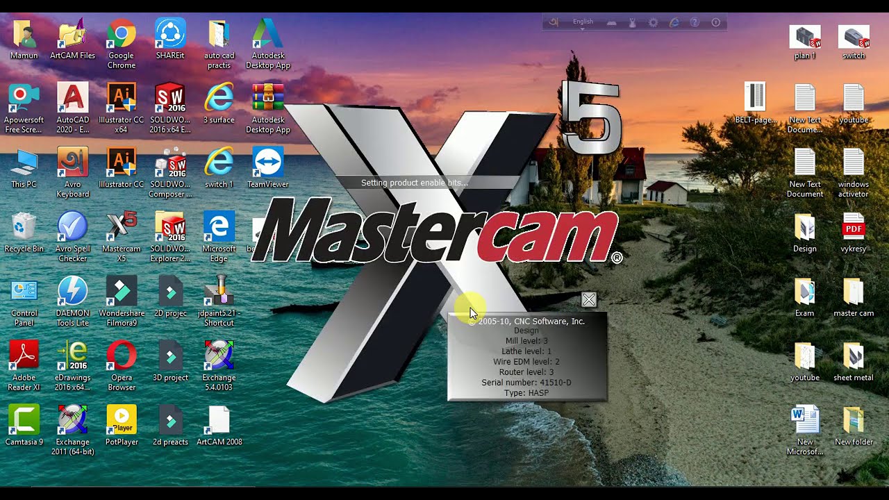Master CAM x5 tutorial , [class 1] , { বাংলা } - YouTube