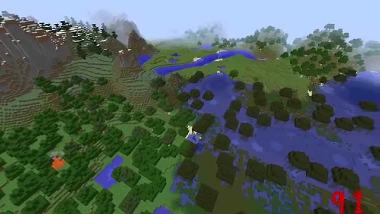 Minecraft World Generator Seed = 91 - YouTube