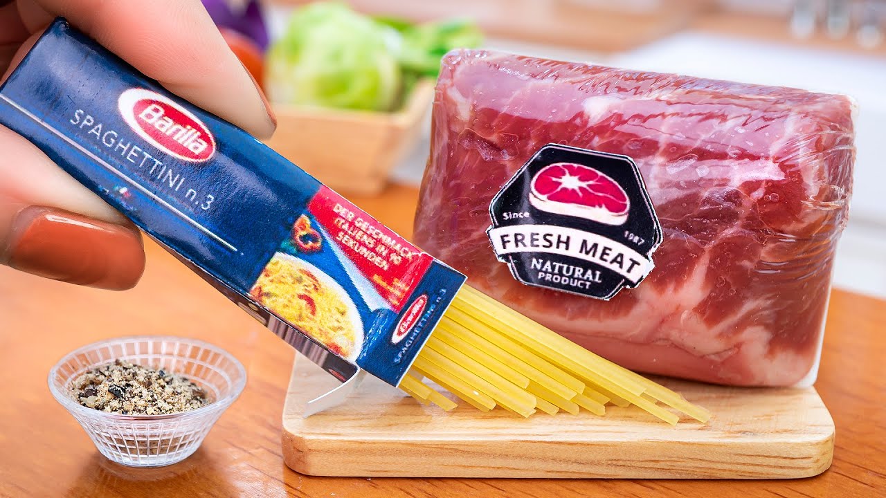 Yummy Miniature Onion Pasta with Beef Recipe Idea 🍝 Mini Yummy ASMR ...