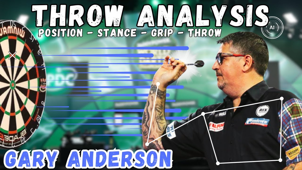 GARY ANDERSON darts THROW Analysis | Stance, Grip, and Throw Technique ...