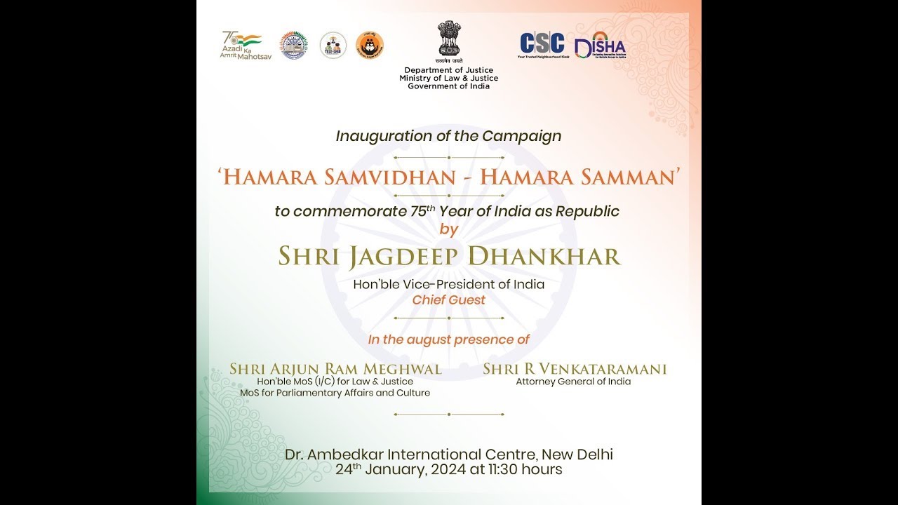 Inauguration of the campaign ‘Hamara Samvidhan Hamara Samman’ - YouTube