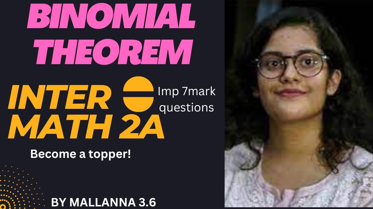 BINOMIAL THEOREM ||INTER MATH 2A||7 MARK IMP QUESTIONS|| ||GAGAN ONLINE ...