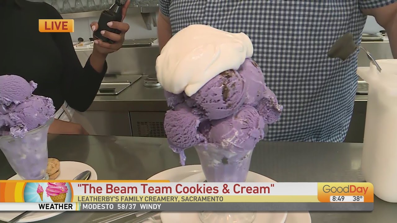 "Beam Team Cookies and Cream" at Leatherby's! - YouTube