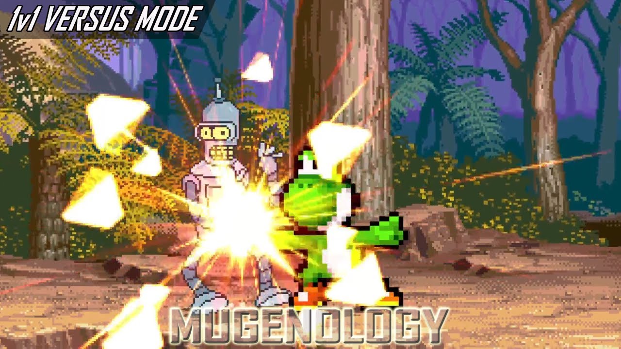 Bender vs Super Better Yoshi - Futurama vs Mario Bros. - MUGEN - YouTube