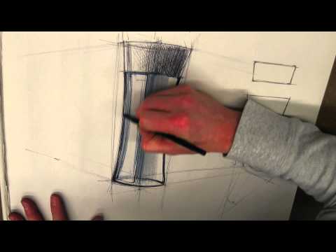 Glass Bottle Newsprint Marker Rendering Industrial Design: Part 2