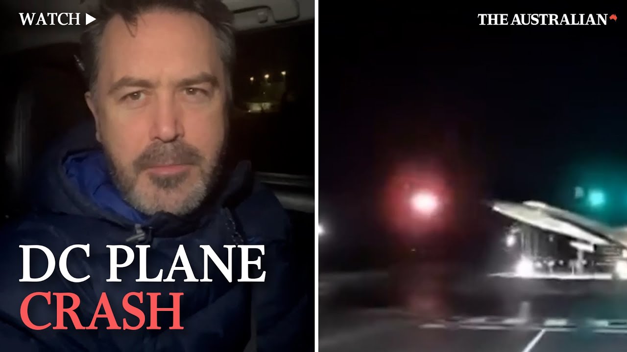 Dashcam captures horror collision of Washington air collision - YouTube