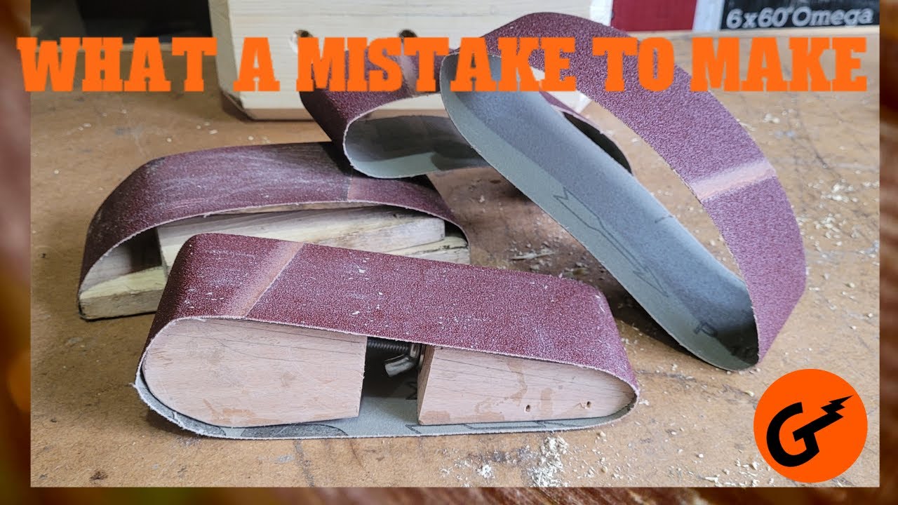 Sanding wedge. Unused sanding belt. Quickie - YouTube