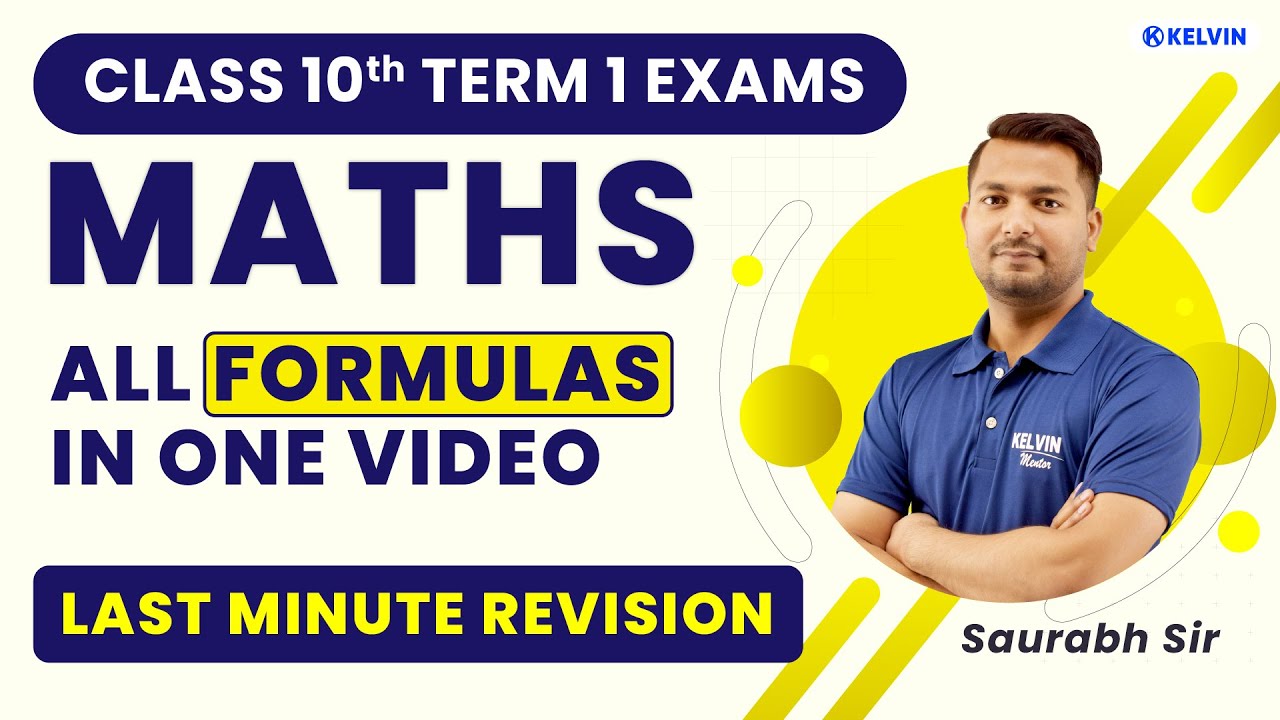 All Maths Formulas in One Video😍 Formulas of Maths Class 10 - Term 1 ...