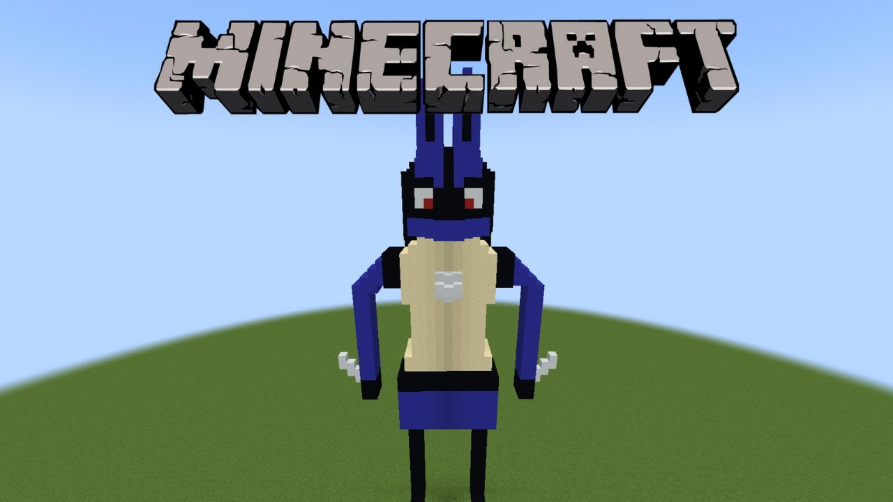 Minecraft How To Build Lucario - YouTube