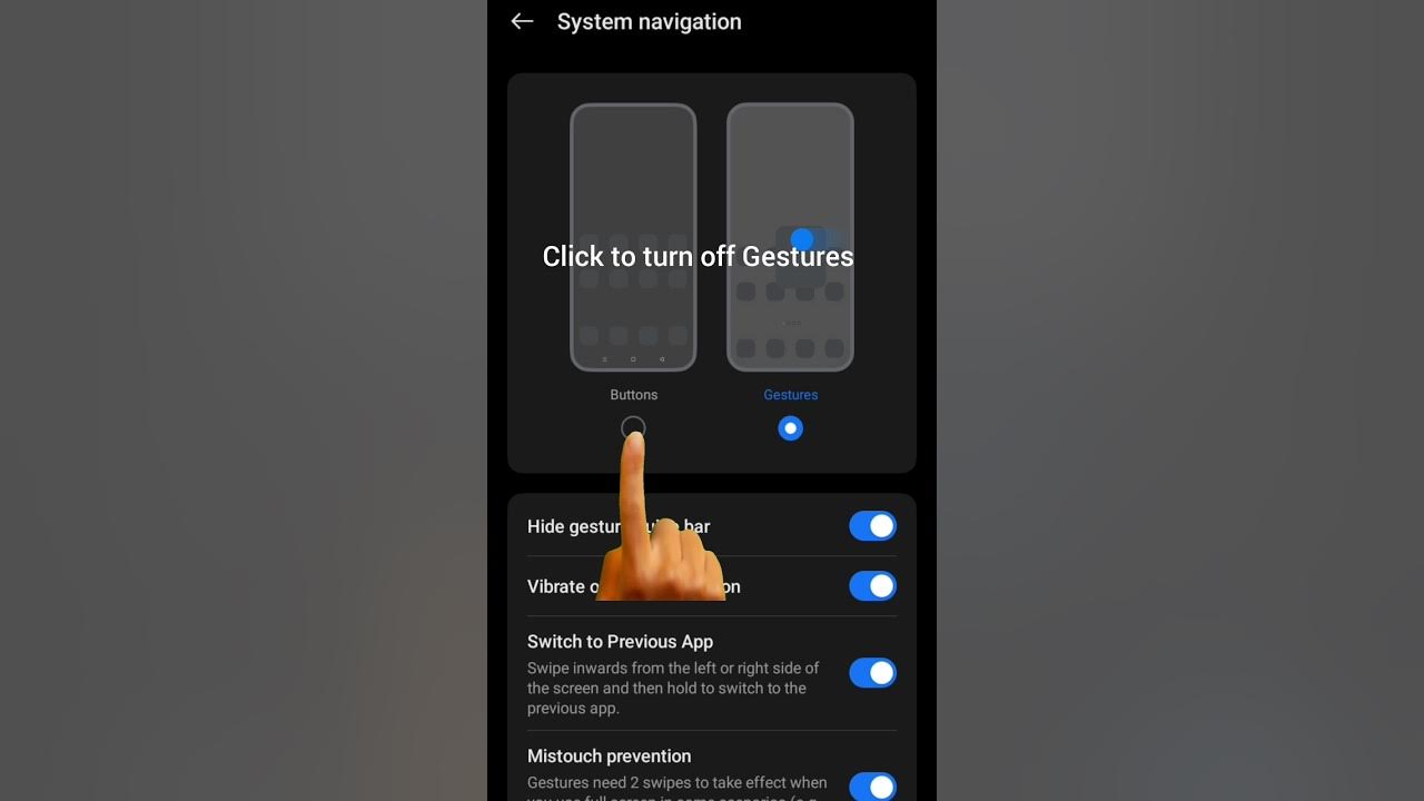 How To turn off Or On Gesture Navigation Button #technology #phone #settings - YouTube