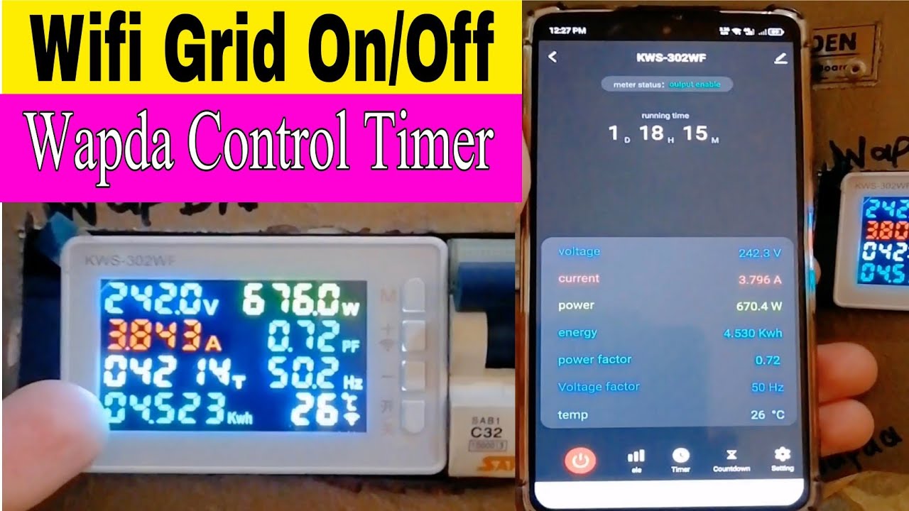 Wifi Smart On/Off Switch to Control Grid/Wapda - YouTube