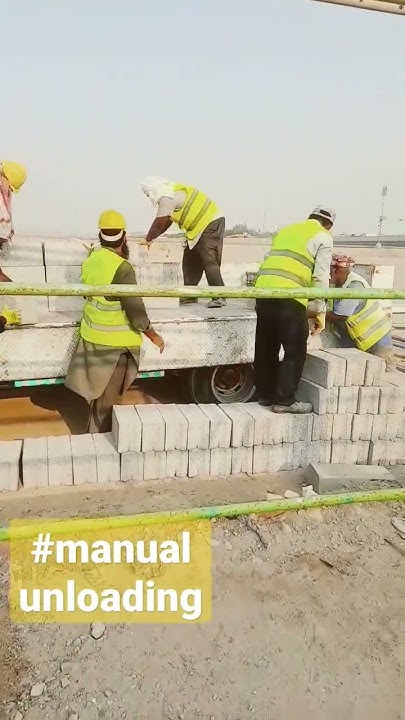 manual unloading of blocks - YouTube