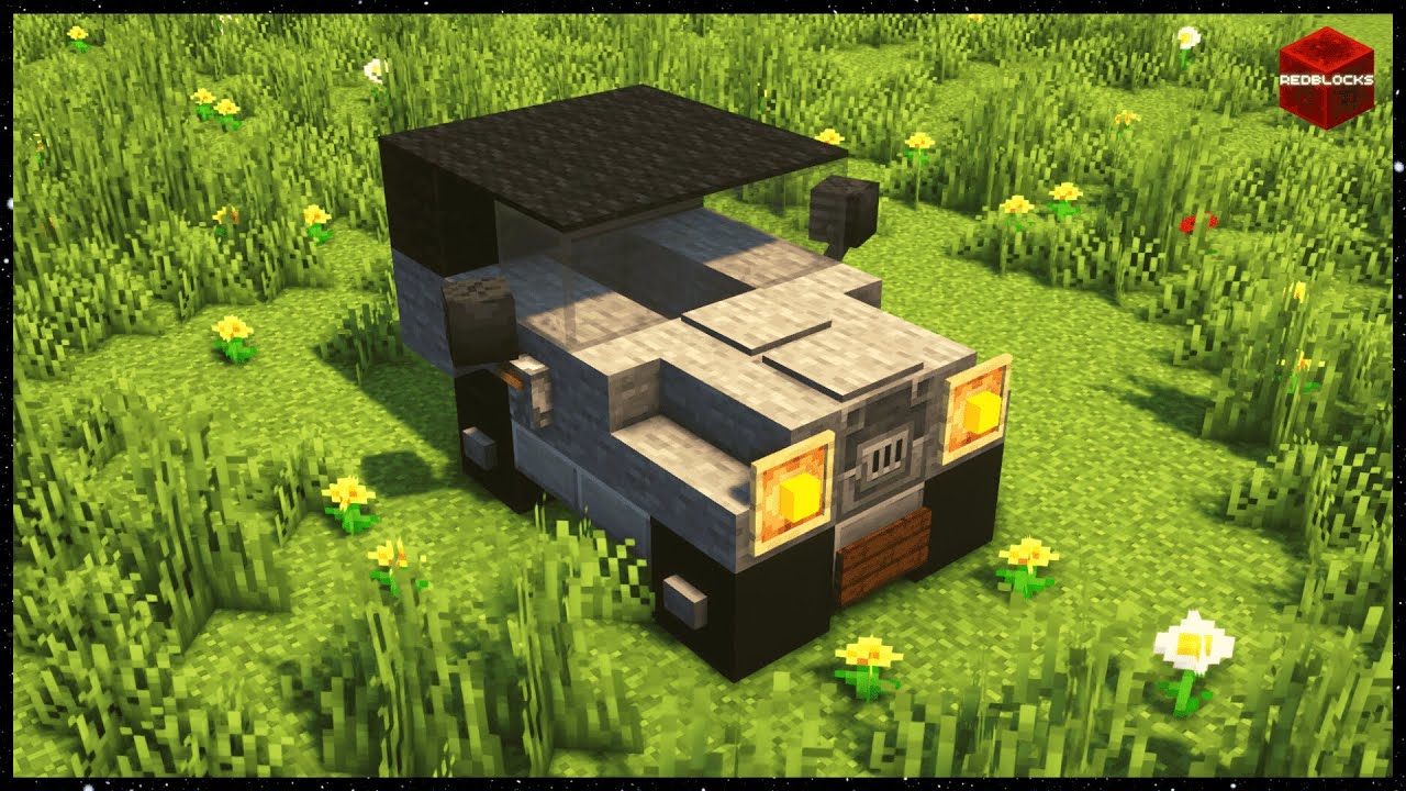 How to Build a Jeep Wrangler in Minecraft - YouTube