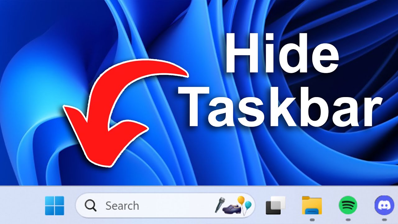 How To Hide Taskbar in Windows 11 (Step By Step) - YouTube