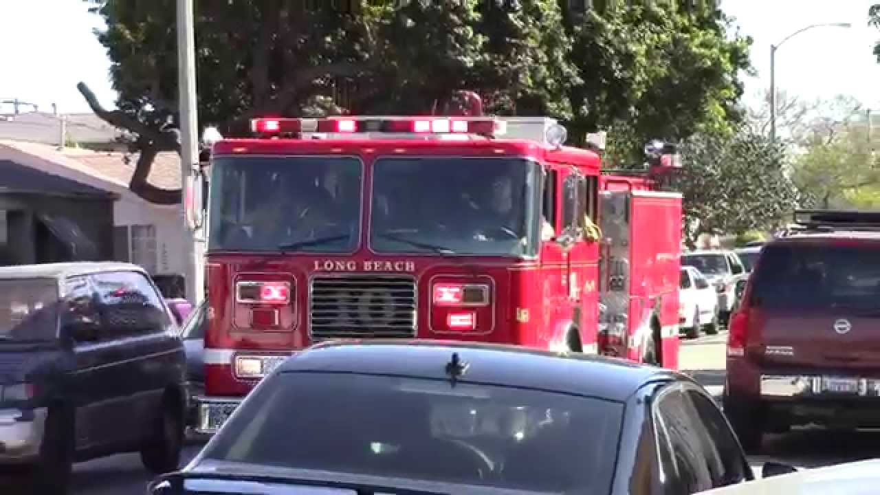 Long Beach Fire Dept. Engine, Rescue, & BLS10 - YouTube