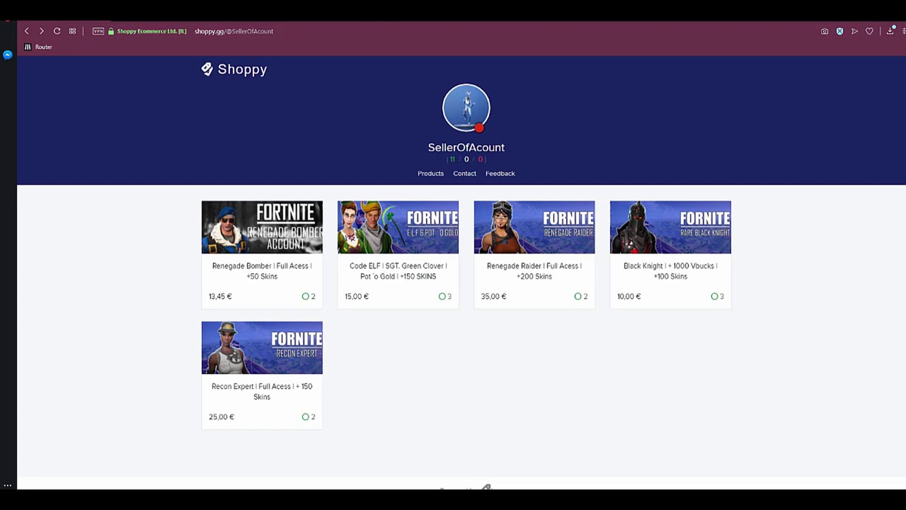 SHOPPY.GG - HOW TO SAFETLY BUY CHEAPEST FORNITE ACCOUNTS VERIFIED 2019 ...