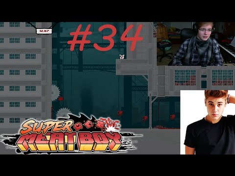 Let's Play Super Meat Boy Part 34 (German/Webcam) - Justin Biebers Ende