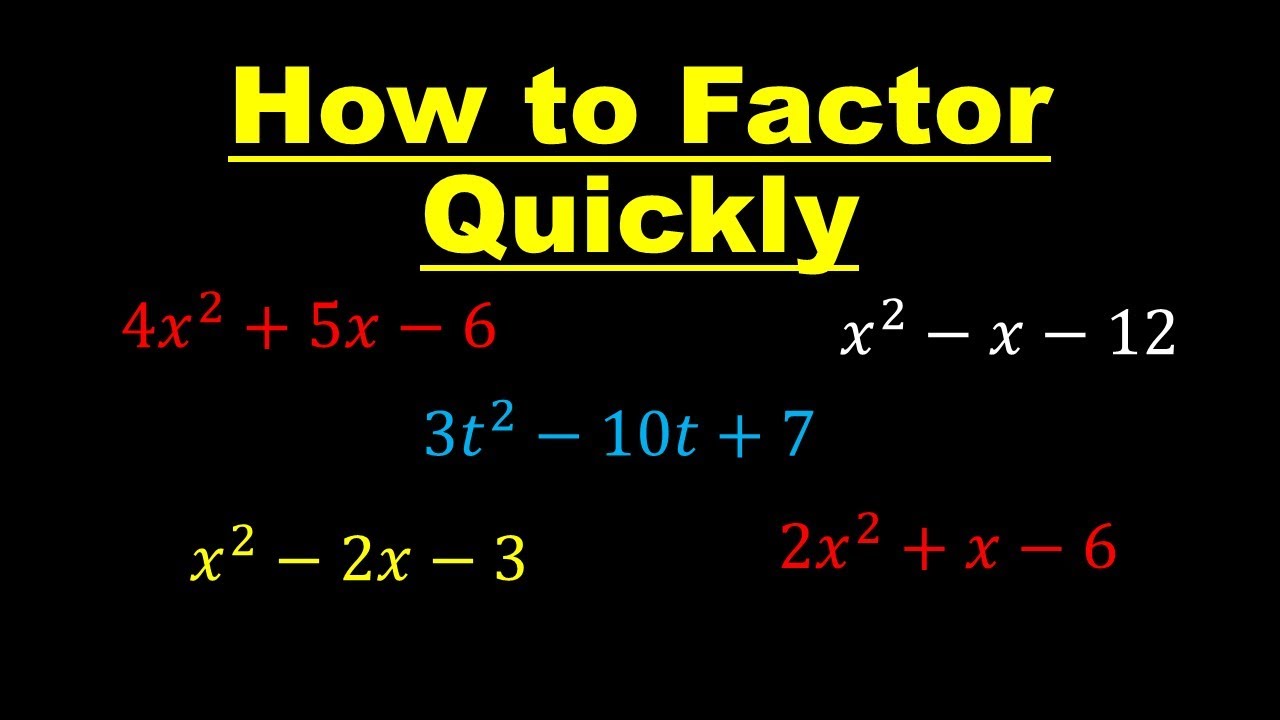 How to Factor Quickly | OGE - YouTube
