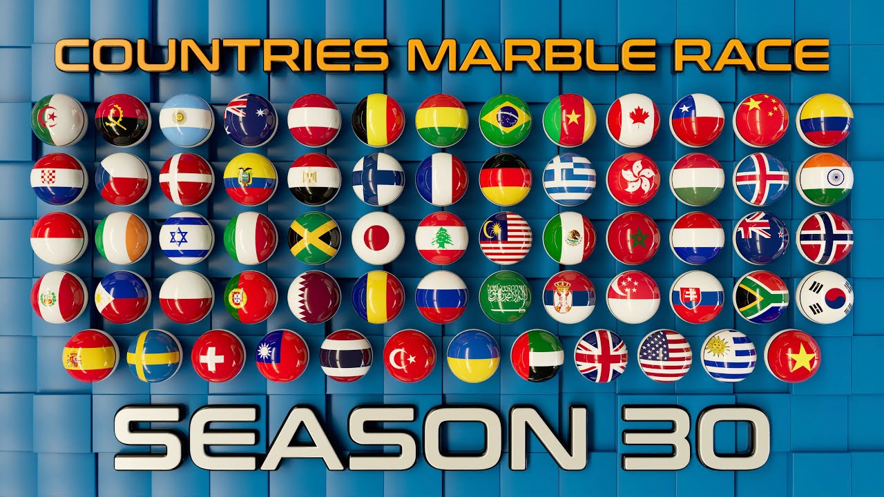 COUNTRIES MARBLE RACE 3D - SEASON 30 - YouTube