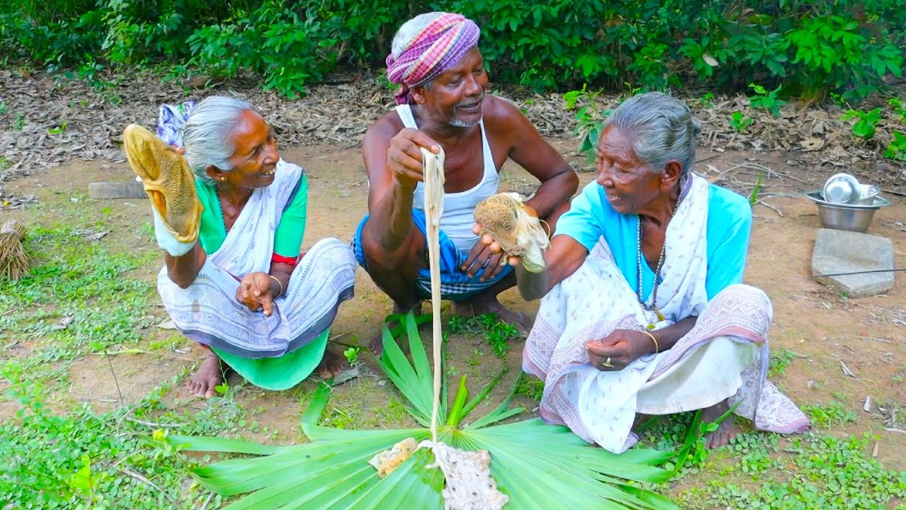 Mutton intestine cooking by Tribe Grandmothers | how to clean and cook ...