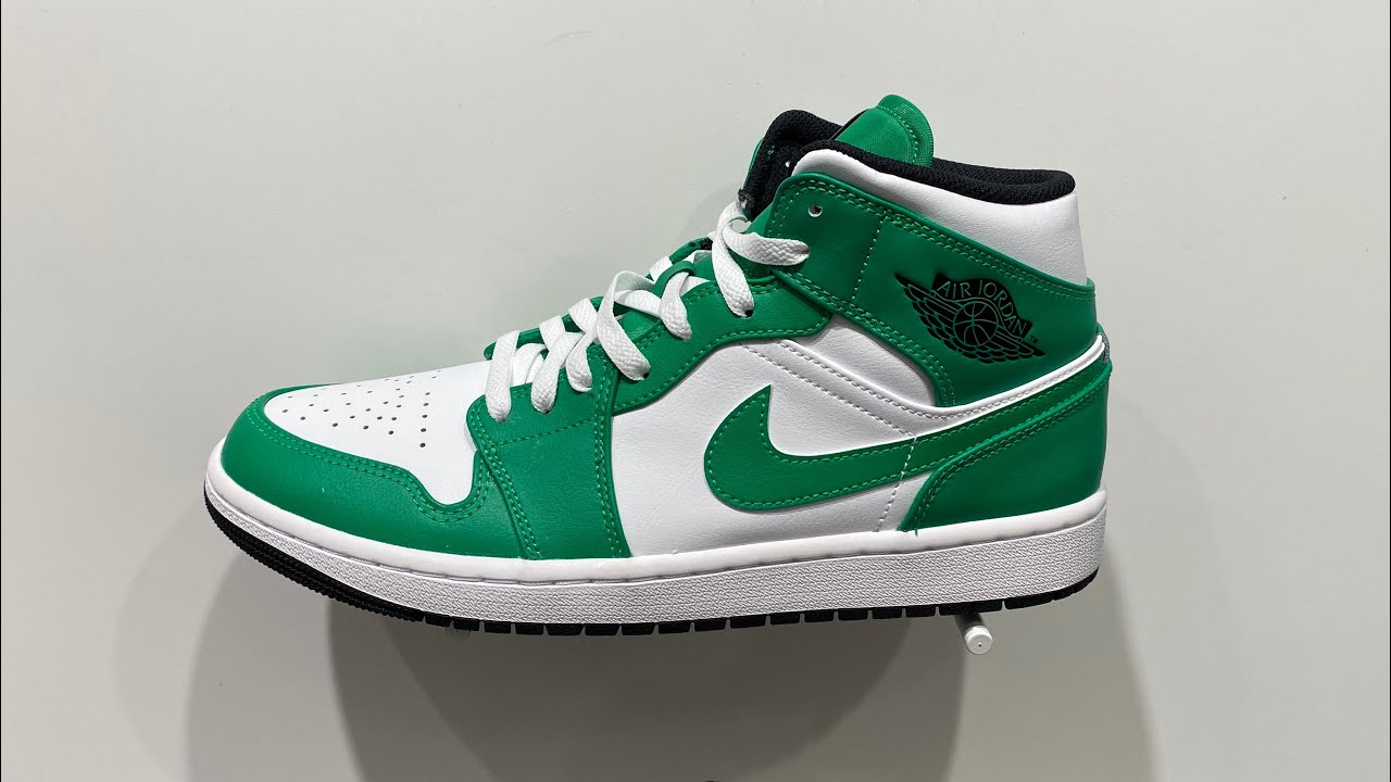Air Jordan 1 Mid “Lucky Green” - SKU: DQ8426-301 - YouTube