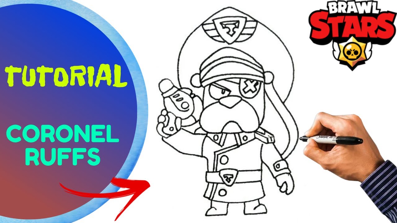 Como Desenhar o Coronel Ruffs 🐶 | Brawl Stars | Novo Brawler - YouTube