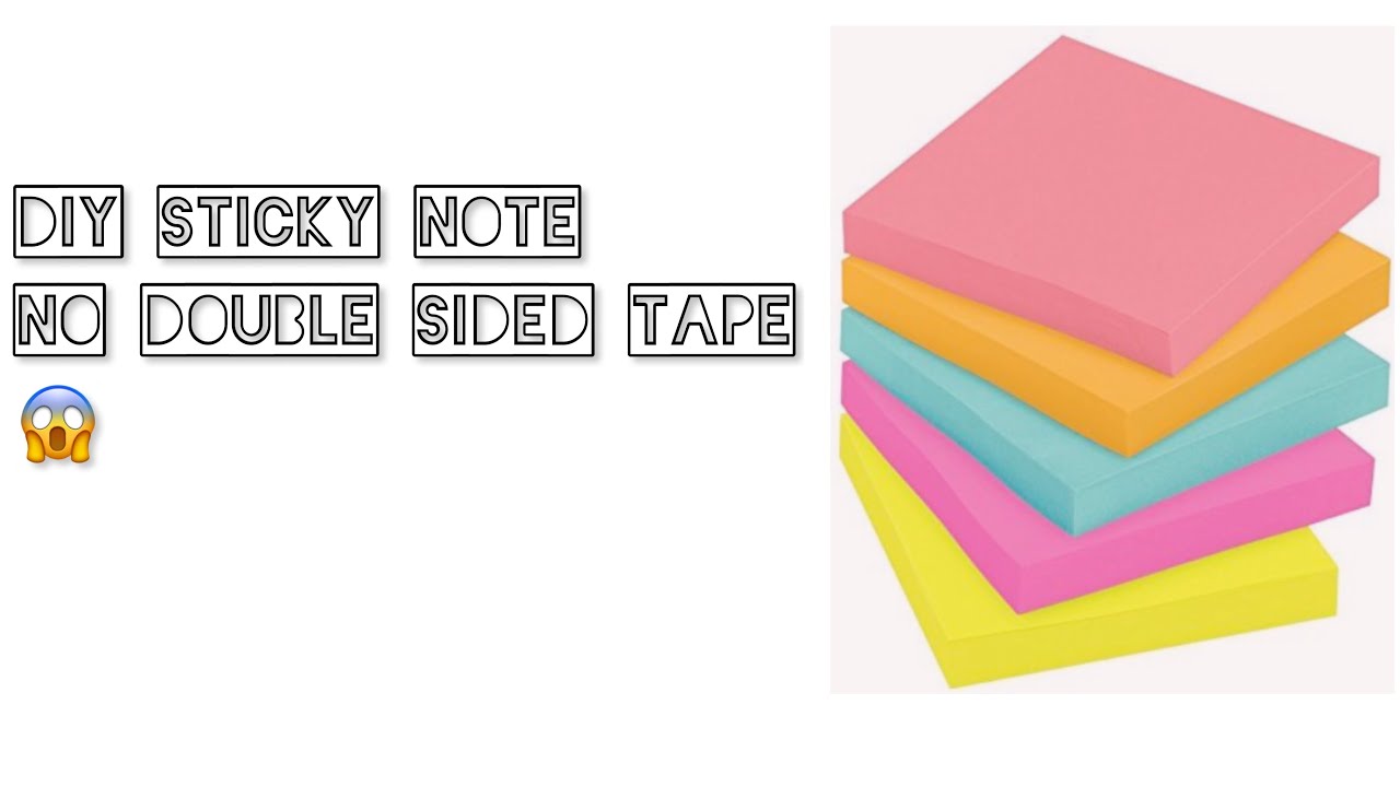 Diy sticky note/How to make note pad/sticky note without double sided ...