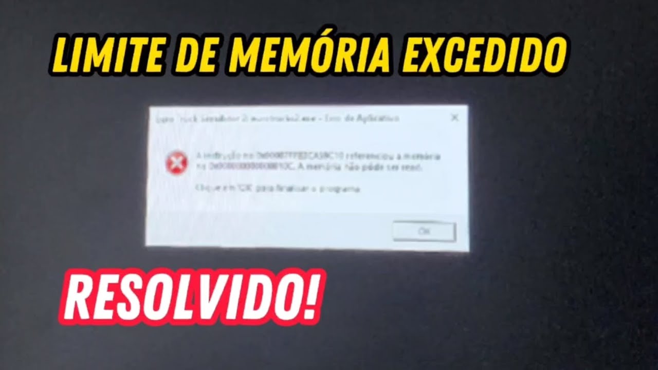 RESOLVIDO! Limite de Memória Excedido NOS GAMES - YouTube