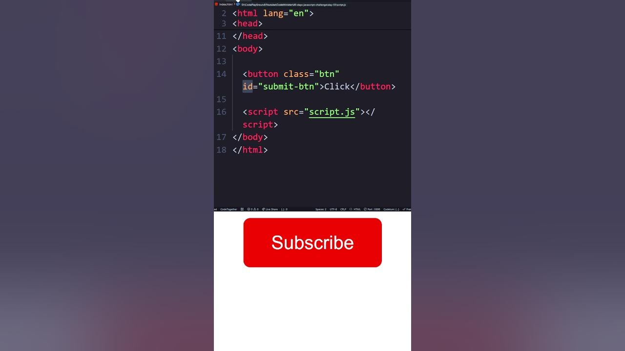 getElementById in JavaScript | Day 55 of 45 Days JavaScript Challenge @CodeMinisterYoutube #js ...