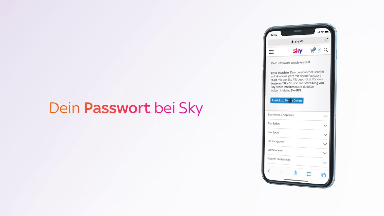 Dein Passwort bei Sky - YouTube