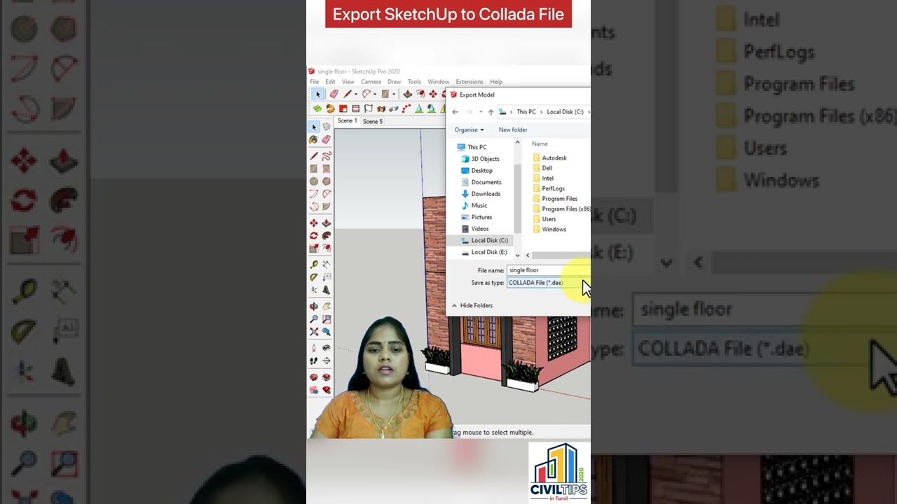 Tamil How To Export SketchUp To Collada File YouTube Tamil How To Export SketchUp To Collada File YouTube