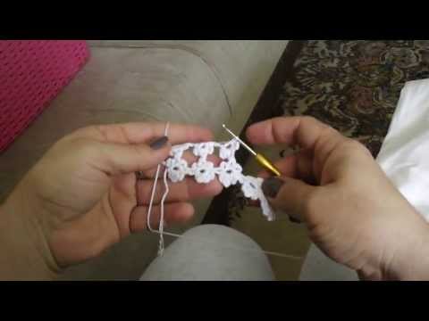 Yeni tığ işi çiçek motif yapımı