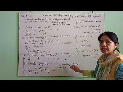 Non Linear Programming Constrained Optimization part4 Lagrangian Multiplier Method - YouTube