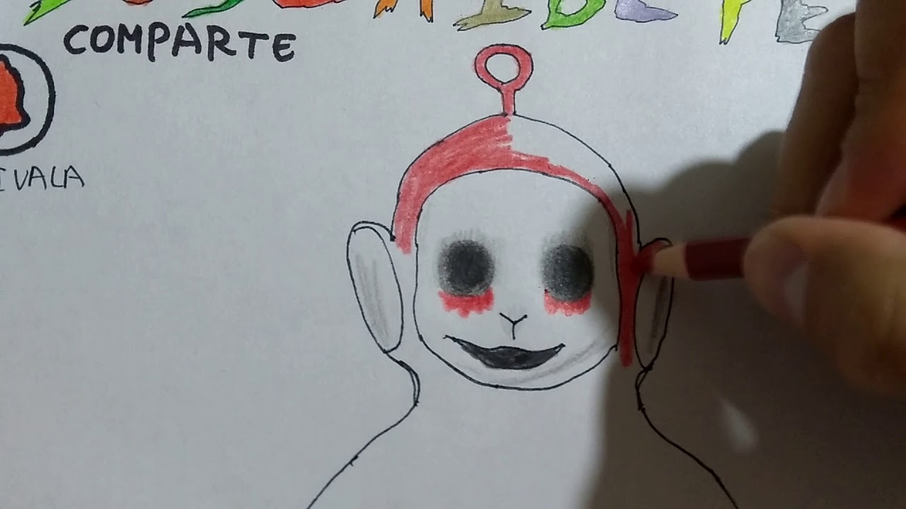 Cómo DIBUJAR y PINTAR a 😱PO INFECTADO de slendytubbies 3️⃣/how to DRAW ...