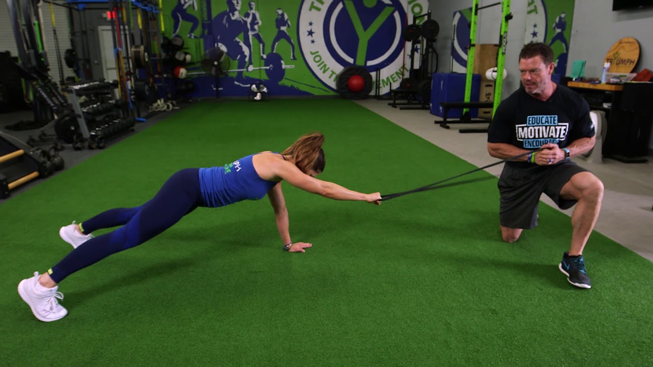 Band Plank Pull Demo with Coach Matt O’Brien | TrYumph Fitness - YouTube