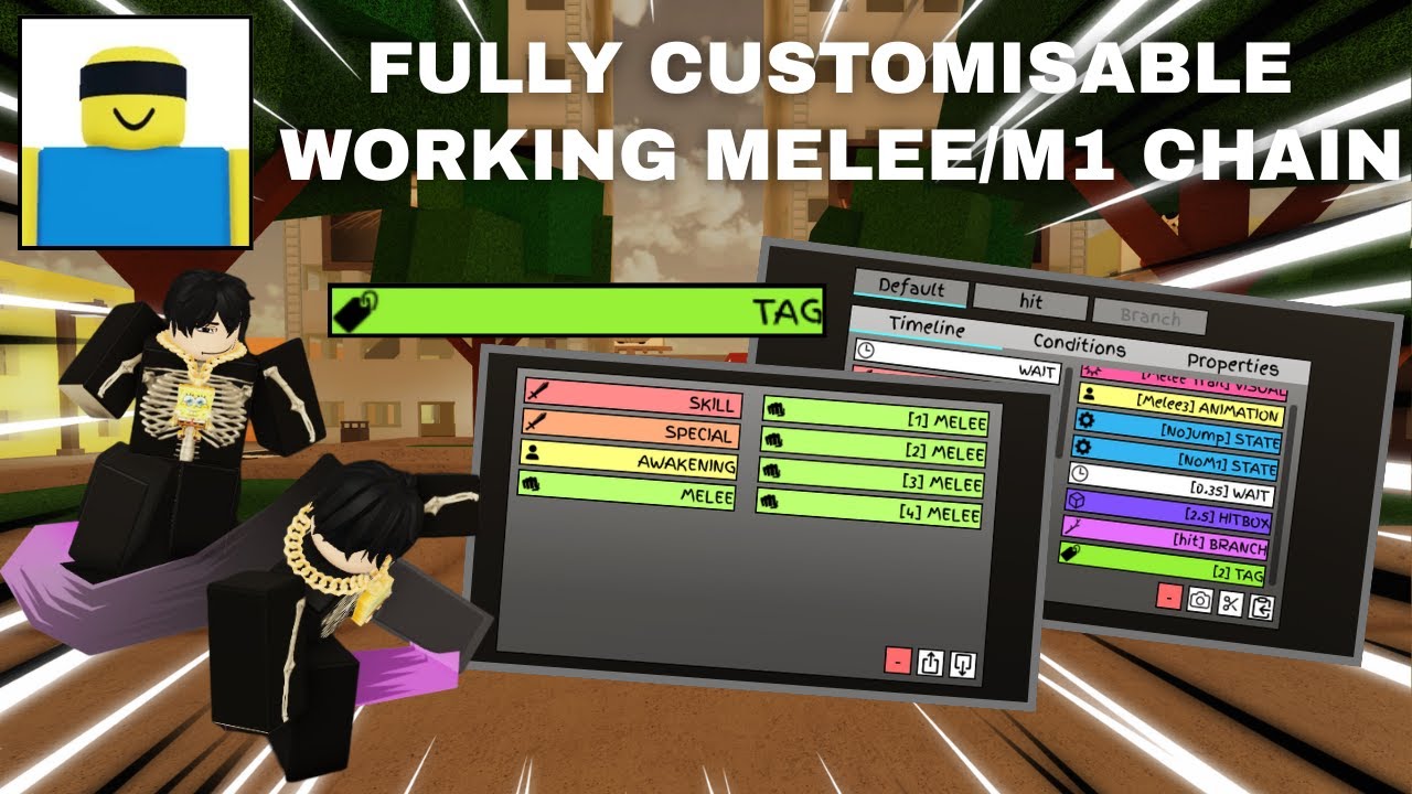 JJS | HOW TO MAKE A FULLY CUSTOMISABLE WORKING MELEE/M1 CHAIN (CUSTOM ...
