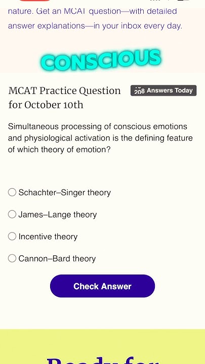 Theory of Emotion at Midnight | Day 6 #mcatprep #mcat - YouTube