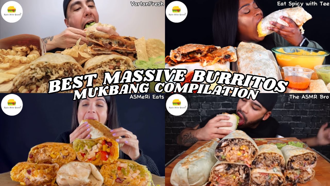 ASMR | BEST MASSIVE BURRITOS MUKBANG COMPILATION | MEXICAN FOOD🇲🇽 ...