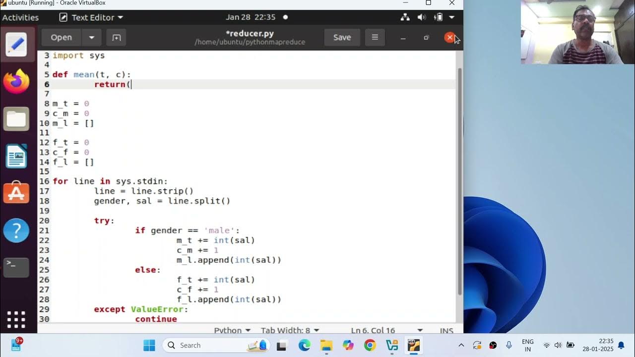 Hadoop MapReduce Streaming using Python - YouTube