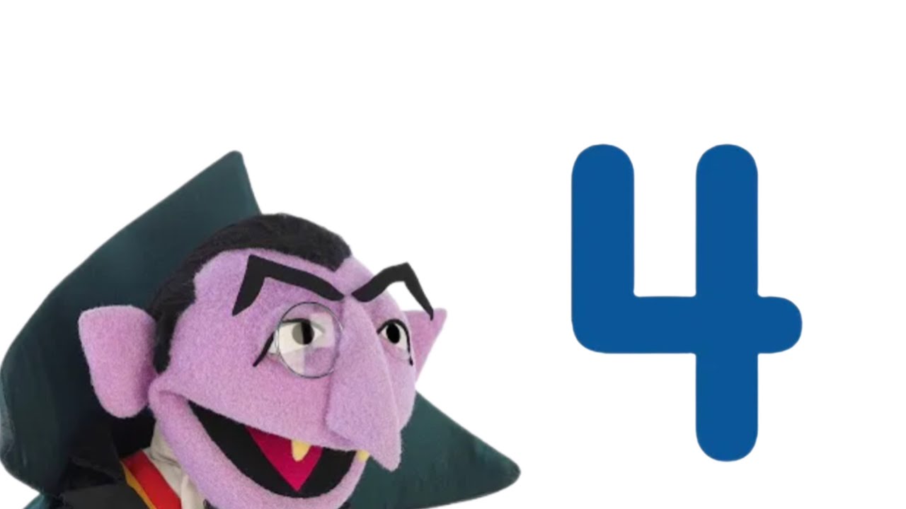 Sesame Street The Counts Number Of The Day Song #4 - YouTube