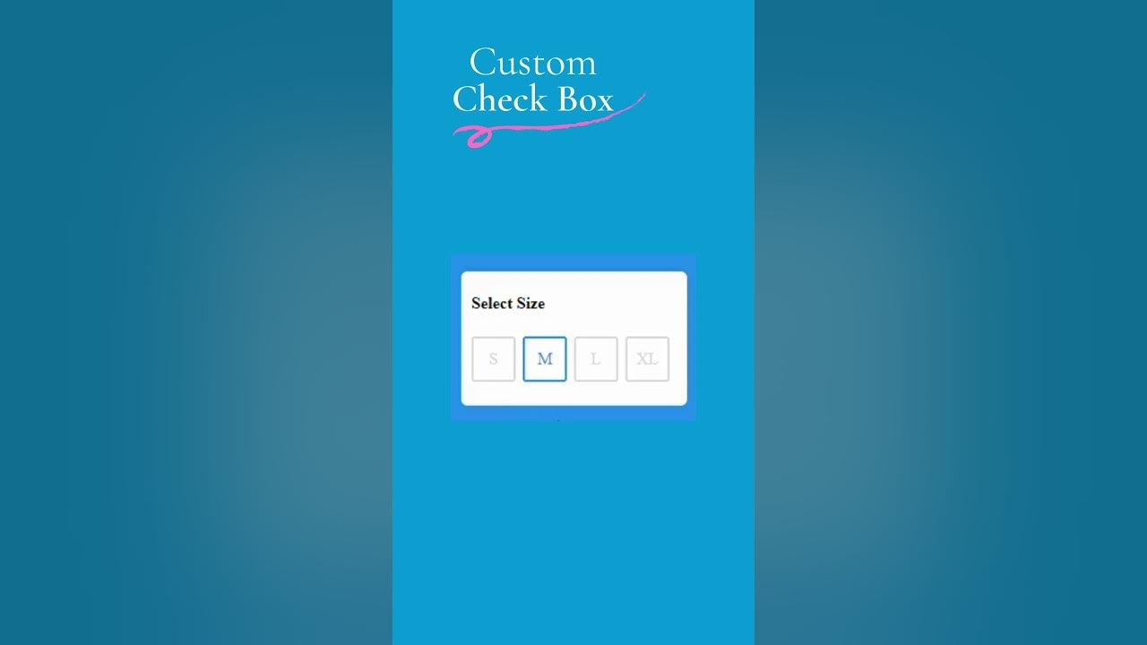 Custom check box 🎯| #shorts #youtubeshorts #viral #html #css - YouTube