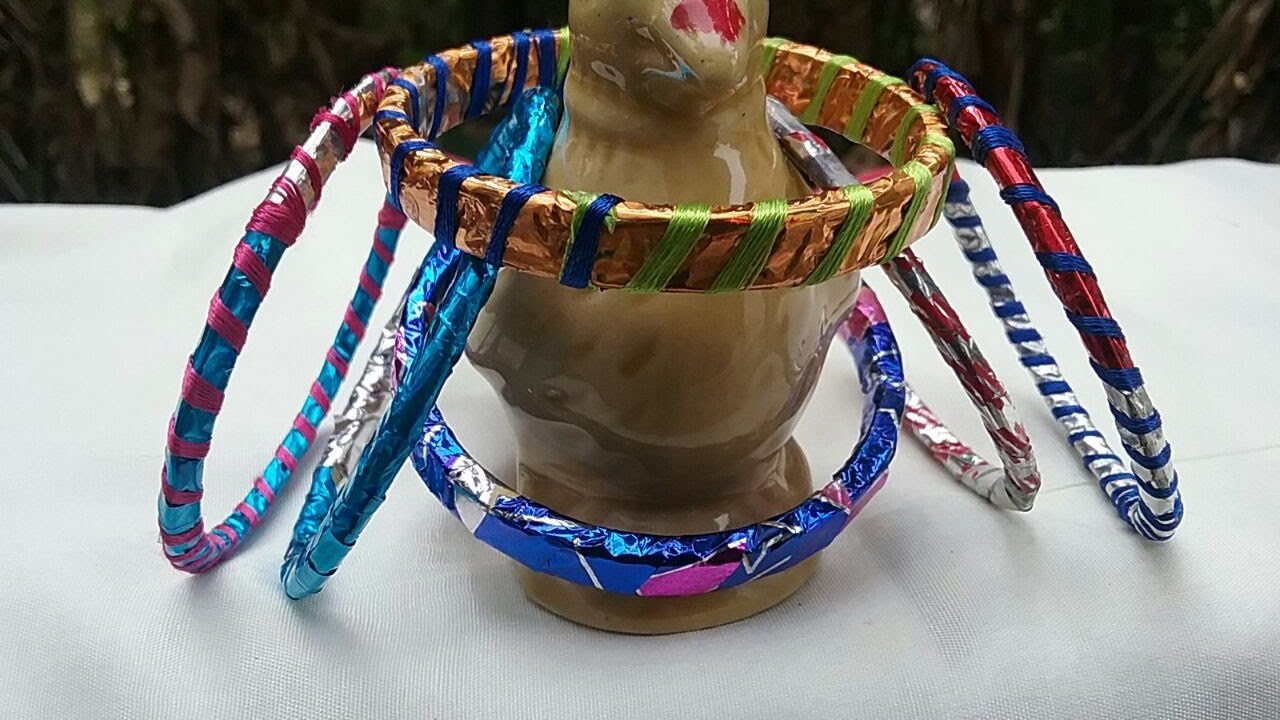 How to make bangles at home with free of cost,how to make old bangles ...