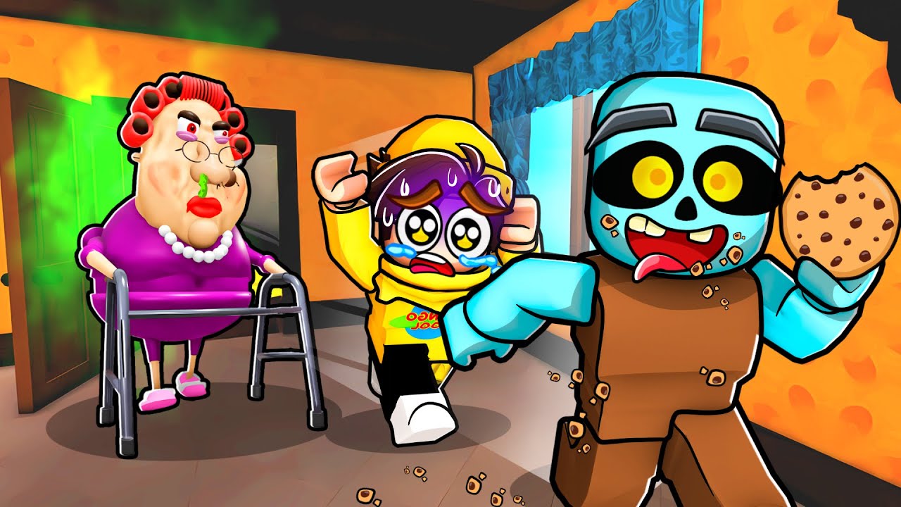 We Survived EVIL GRANDMA In ROBLOX - YouTube