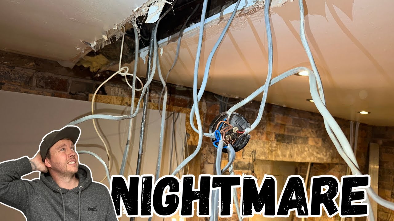 Nightmare kitchen wiring - YouTube