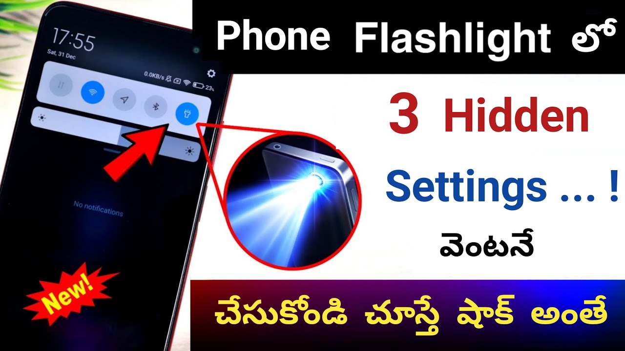 Smartphone Flashlight Hidden Features 2023 | Android Phone Flashlight ...