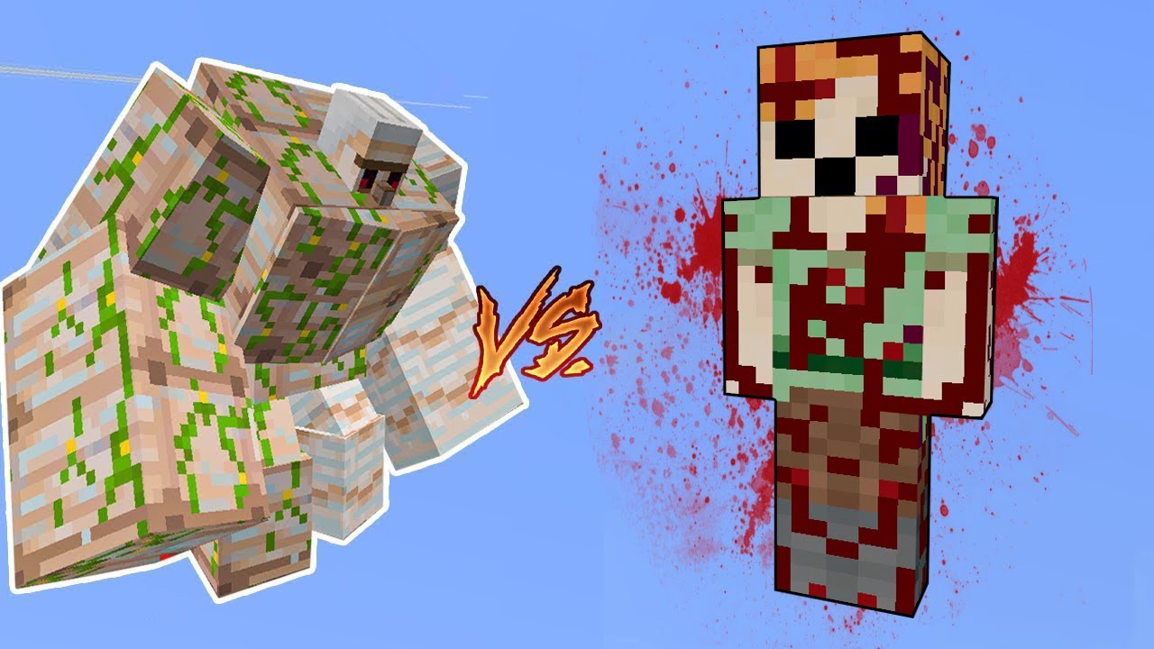 Giant Iron Golem PE Vs. Giant Alex in Minecraft - YouTube