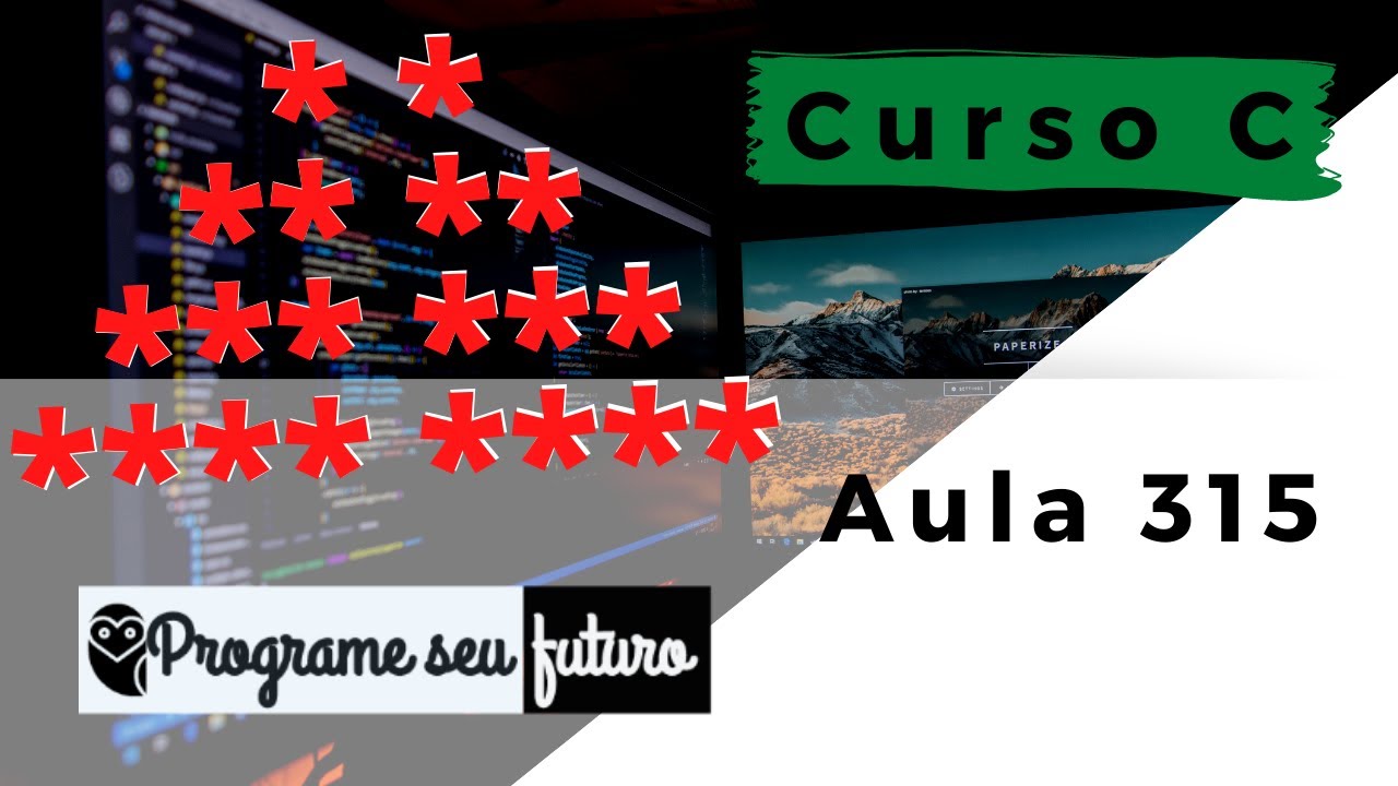 Curso de Programação C | Como imprimir uma pirâmide de asteriscos ...