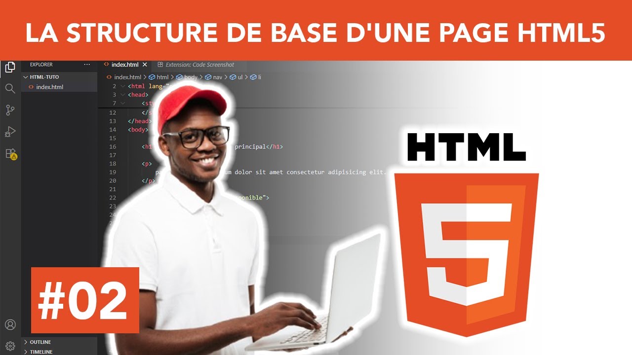 #2 - La structure de base d'une page HTML5 - YouTube