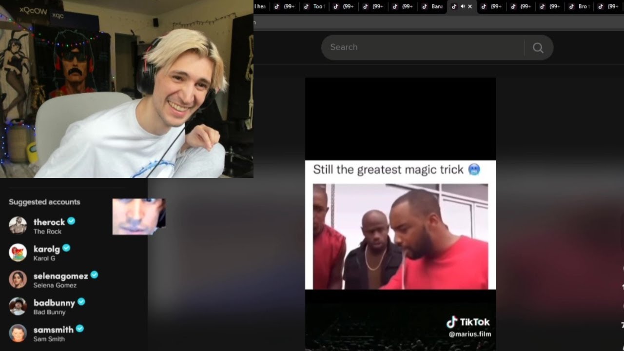 xQc reacts to the Greatest Magic Trick of all time - YouTube