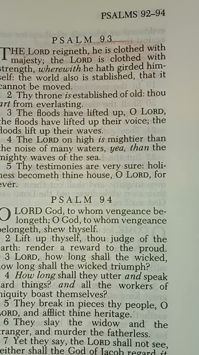 Psalm 93 The Lord reigneth, He is clothed with majesty !! - YouTube